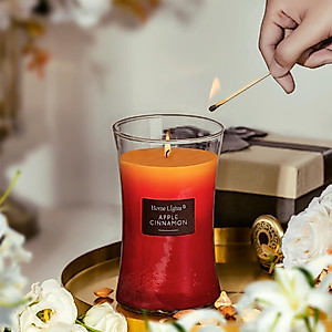 HomeLights 3-Layer Highly Scented Candles - Midnight Lights, Hourglass Large Jar Candles for Home - Burns Up to 45 Hours, Natural Soy Wax, Wooden Lid, 11.3 OZ