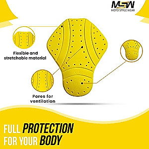 MOTOSTYLEWEAR Universal-CE-2 Back Armor Protection Pad, Level 2 Approved Armor Pads for Motorcycle Jackets, CE Level 2 Back Protector, CE Insert Armor & Pads for Protection for Women and Men.