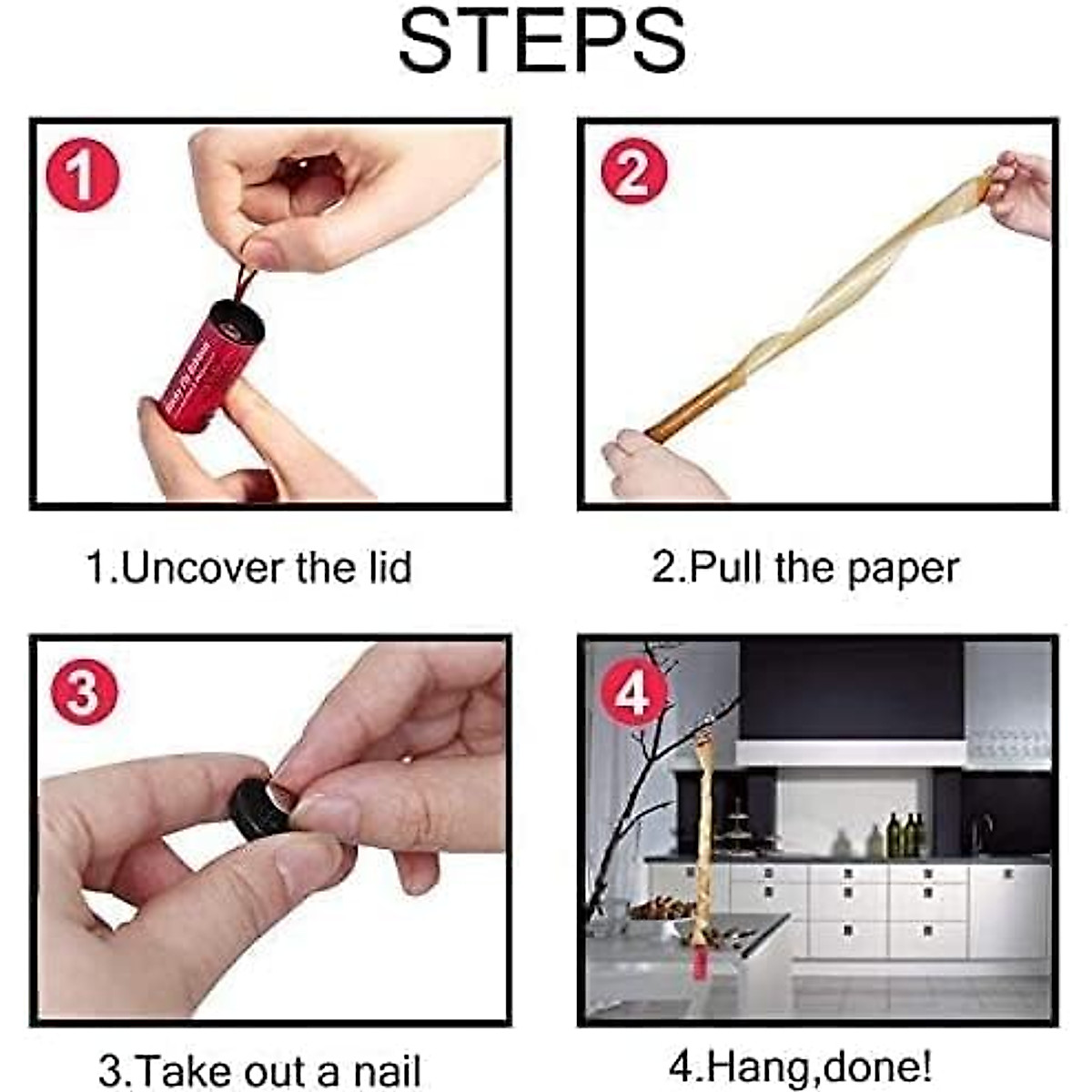 24 Pack Fly Strips, Fly Tape Paper Fly Traps Fly Ribbon Hanging, Fruit Sticky Fly Traps Fly Catcher for Indoors Outdoors