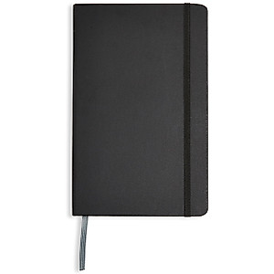 Amazon Basics Classic Notebook, 240 Pages, Hardcover - 5 x 8.25-Inch, Line Ruled Pages