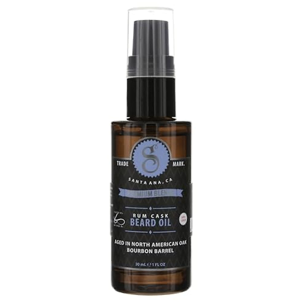 Suavecito Premium Blends Beard Oil - Leave-In Beard Conditioner For Softening Hair, Hydrating Skin, Eliminating Beard Dandruff, Healthy Beard Growth - Rum Cask Fragrance - 1 oz