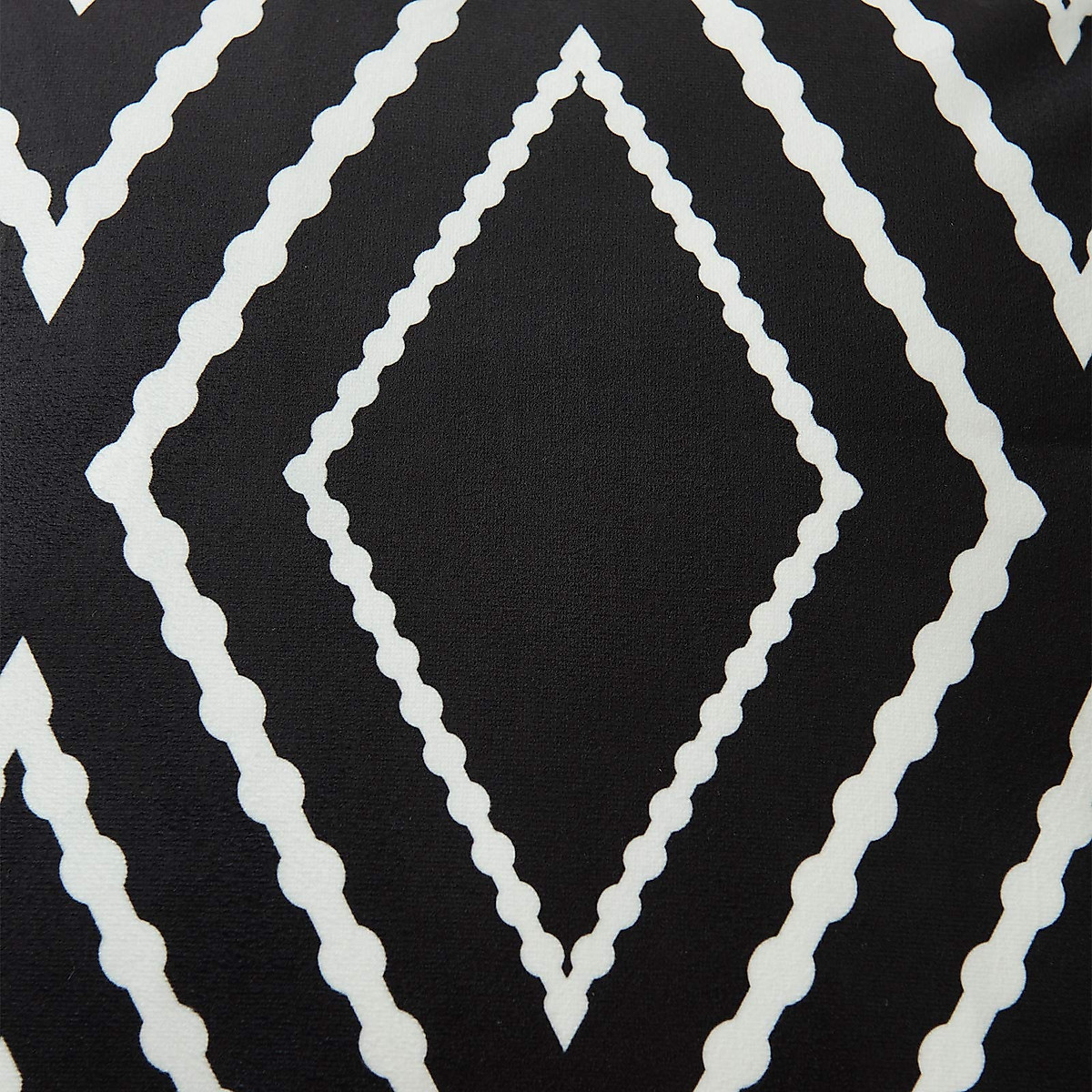 Nestinco Set of 2 Black Pillow Covers 18 x 18 inches Boho Aztec Polyester Blend Square Decorative Throw Pillow Covers for Sofa Couch Bed Decor