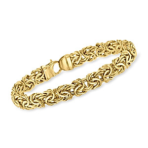 Ross-Simons 14kt Yellow Gold Byzantine Bracelet. 8 inches