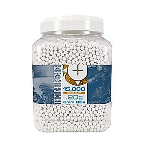 Elite Force Tactical Force Premium 6mm Airsoft BBS Ammo, 15,000 Count.20 Gram