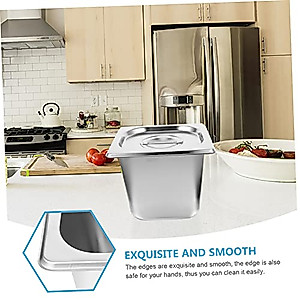 ULTECHNOVO Hotel Dip Bowls Large Serving Bowl Metal Basin Pasta Bowl Metal Mixing Bowls Table Tray Chafing Dishes Fruit Basin Steam Water Pan Buffet With Cover Food Stainless Steel