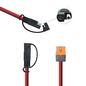 RIIEYOCA SAE to XT60I-F Connector Adapter,12AWG Cable SAE Solar Panel Connect,with SAE Reverse Adapter for Portable Power Station & Solar Generator(1M)