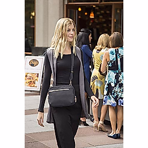 Travelon Women's Anti-Theft Tailored E/w Organizer, Onyx, 9.5 x 7.5 x 2.5