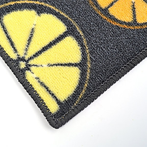 Dingtuo 2Piece Kitchen Floor Mat Anti Fatigue Doormat Kitchen Runner Rug Standing Mats Set Lemon One Size