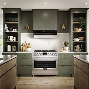 Pacific Side Suction Under Cabinet Ducted Range Hood 30 inch - 1200CFM 4-Speed Powerful Wall Mount Kitchen Vent Hood - Electric Stainless Steel, Ultra Quiet, Touch Control, LED Lights PQ6830AB