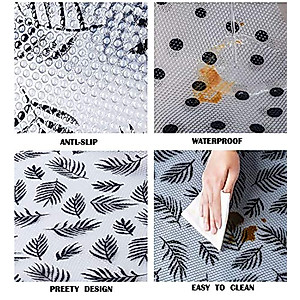 Shelf Liner for Kitchen Cabinets Non-Adhesive Polka Dot Drawer Liner Non-Slip Refrigerator Liner Waterproof Fridge Pad Cupboard Mat Easy Placemats, Ideal for Wire Pantry Bathroom, 17.7"× 47.2"