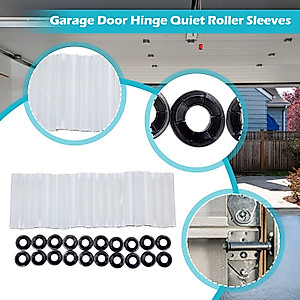 Gazechimp 70mm Garage Door Hinge Quiet Roller Sleeves, Garage Track Replacement Parts Precision Bearings High Load Standard Rollers Hardware Tools