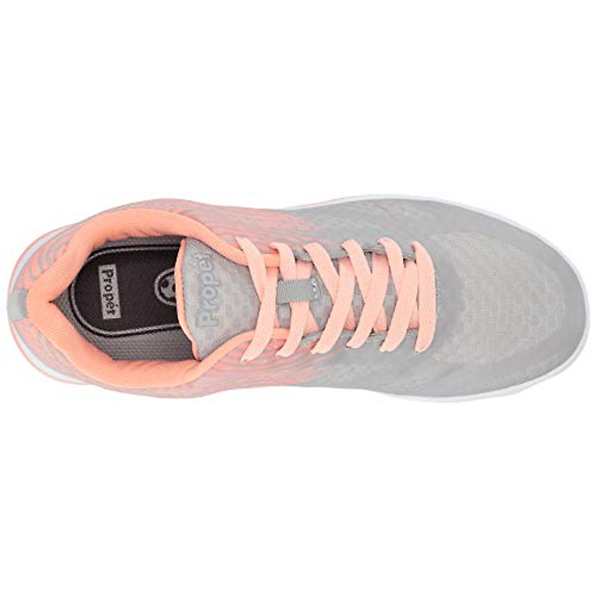 Propét Women's Bailey Shoe, Grey/Peach, 06 D US