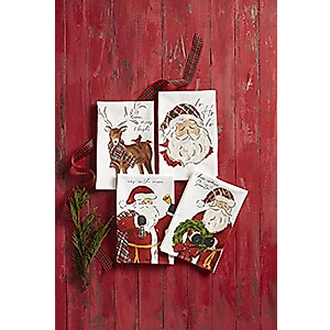Mud Pie Printed Christmas Towel, Ho Ho Ho, 26" x 16.5"