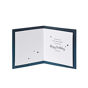 UK Greetings Birthday Card for Nephew - Gold & Silver Foil Design, blue, 159mm x 184mm