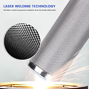 Amwater Stainless Steel Re-Cleanable Wire Mesh Filter Cartridge 20 "Length,2.5 "OD(10 Micron)