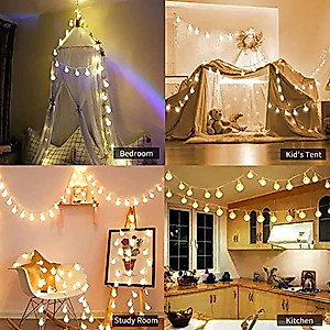 2 Pack Globe String Lights Battery Operated Christmas Balls Lights,16FT 40 LED Twinkle String Light 8 Modes with Timer Remote Control for Indoor Outdoor Patio Bedroom Christmas Tree Tent Decor
