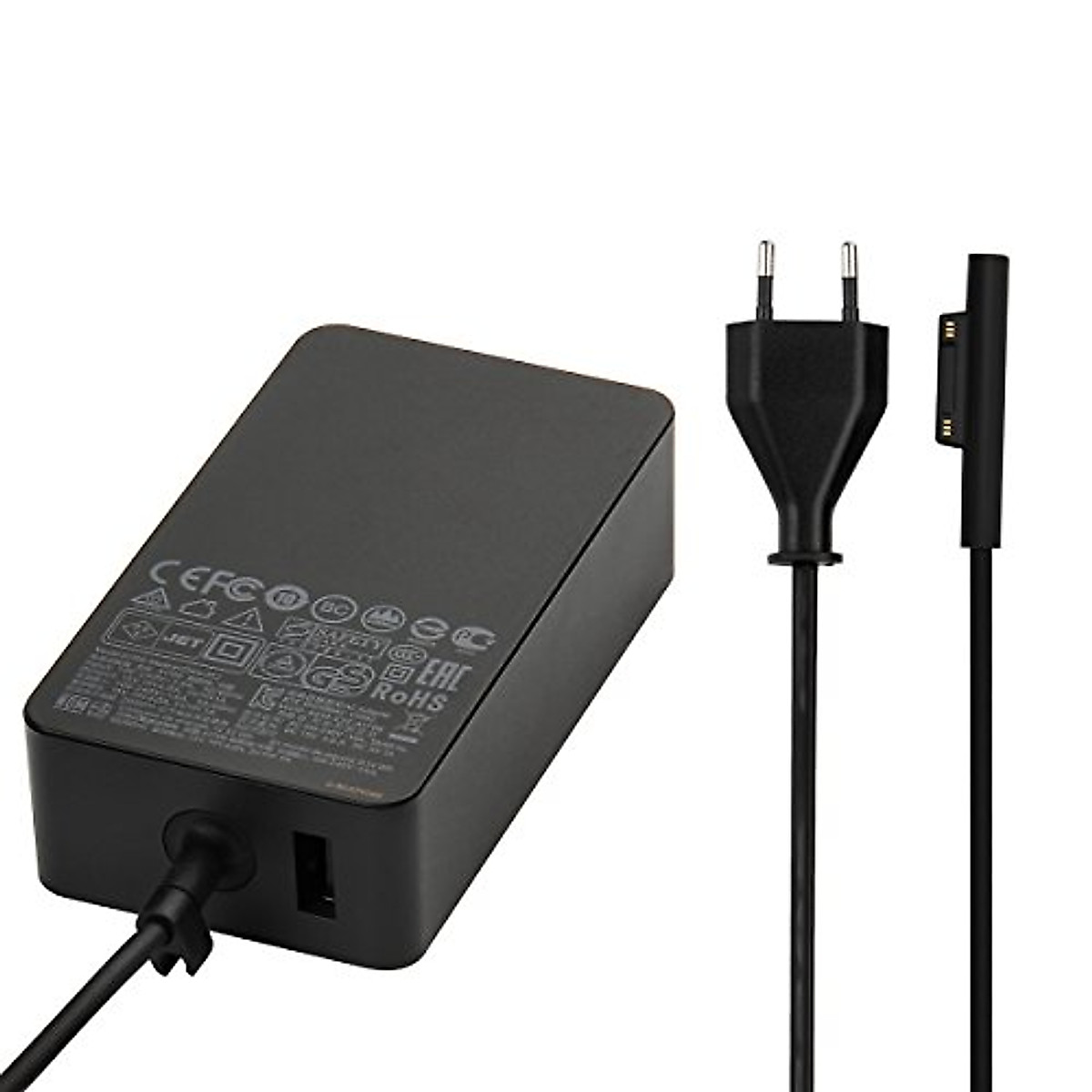 Slive Updated Version Surface Pro Charger, 44W 15V 2.58A, Compatible for Microsoft Surface Pro 3, Pro 4, Pro 5, Pro 6, Pro 7 Surface Laptop 1/2, Surface Book & Surface Go, with 5V 1A USB Charging Port