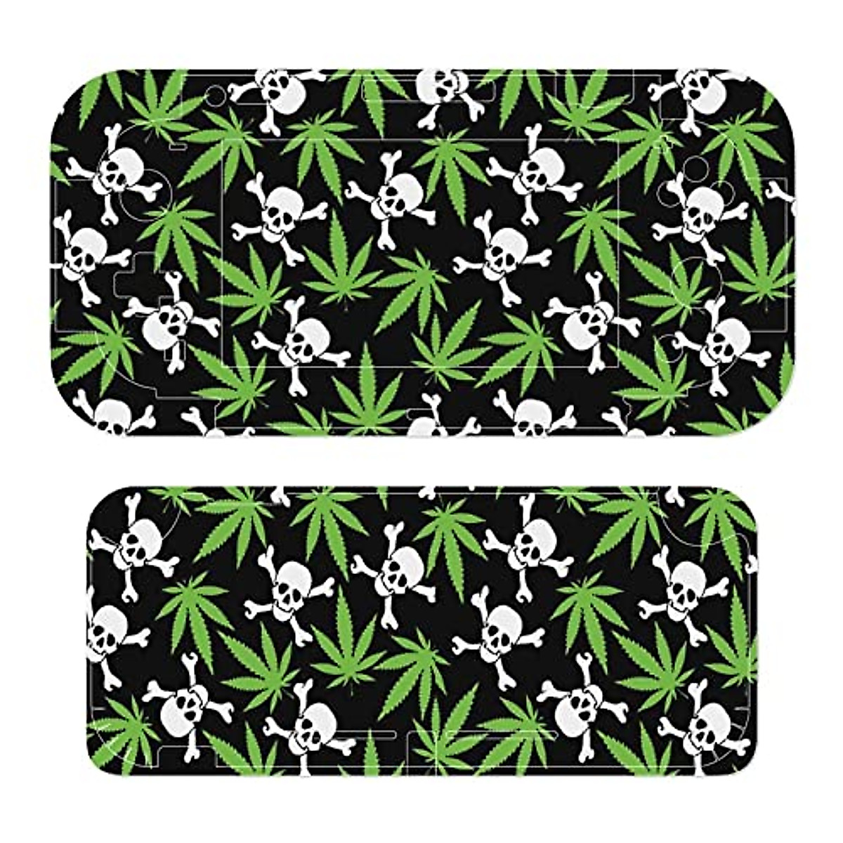Weed Skulls Stickers Full Wrap Decal Skin Faceplate Protective Stickers Compatible for Nintendo Switch for Switch Lite
