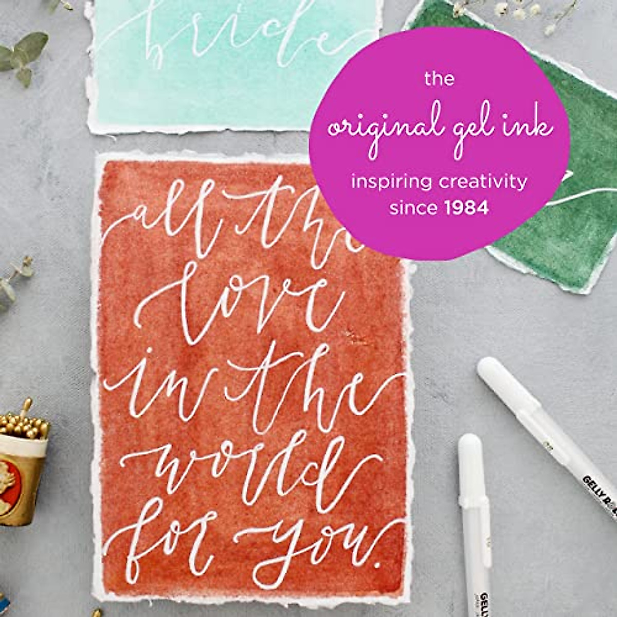 SAKURA Gelly Roll Stardust Glitter Gel Pens - Bold Point Ink Pen for Lettering, Drawing, Invitations, & Stationery - Assorted Colored Ink - Bold Line - 16 Pack