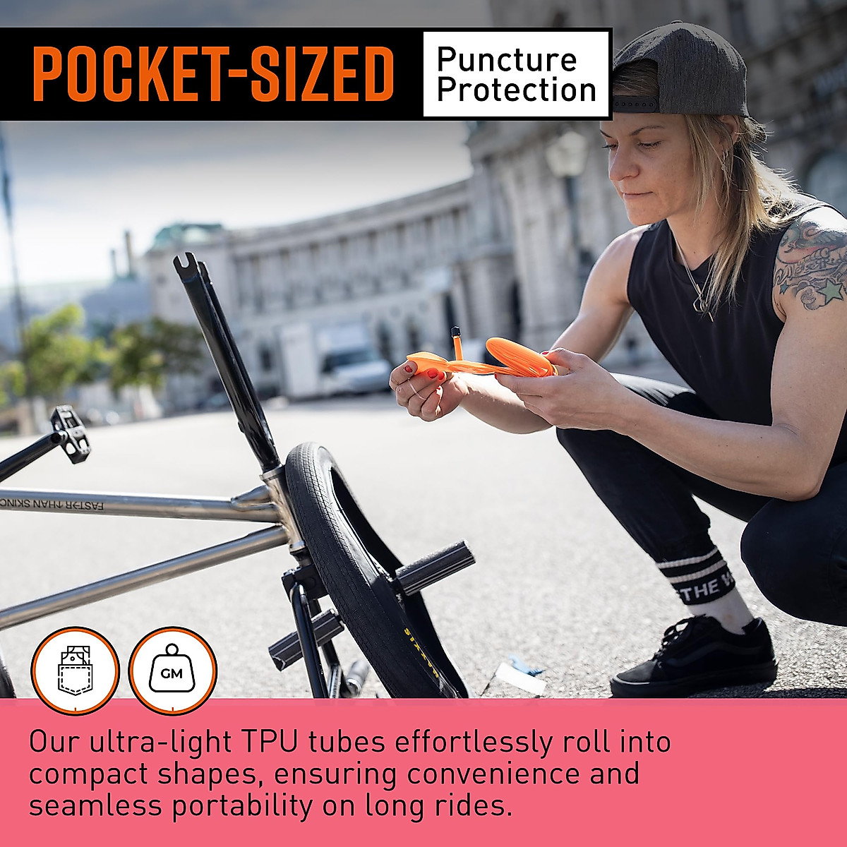 Tubolito Tubo-BMX TPU Inner Tube 20", 22”, and 24” Wheel Sizes | Fits Tire Widths 1.5" - 2.5" and 1 1/8" - 1 3/8" | Schrader & Presta Valve Options | Compatible with Rim & Disc Brakes