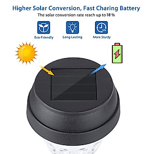 TWINSLUXES 12 Pack Solar Pathway Lights,Color Changing Outdoor Waterproof Garden Lights LED Landscape Lighting Up to 12 Hrs Long Auto On/Off Dusk to Dawn for Sidewalk,Lawn, Patio, Yard…