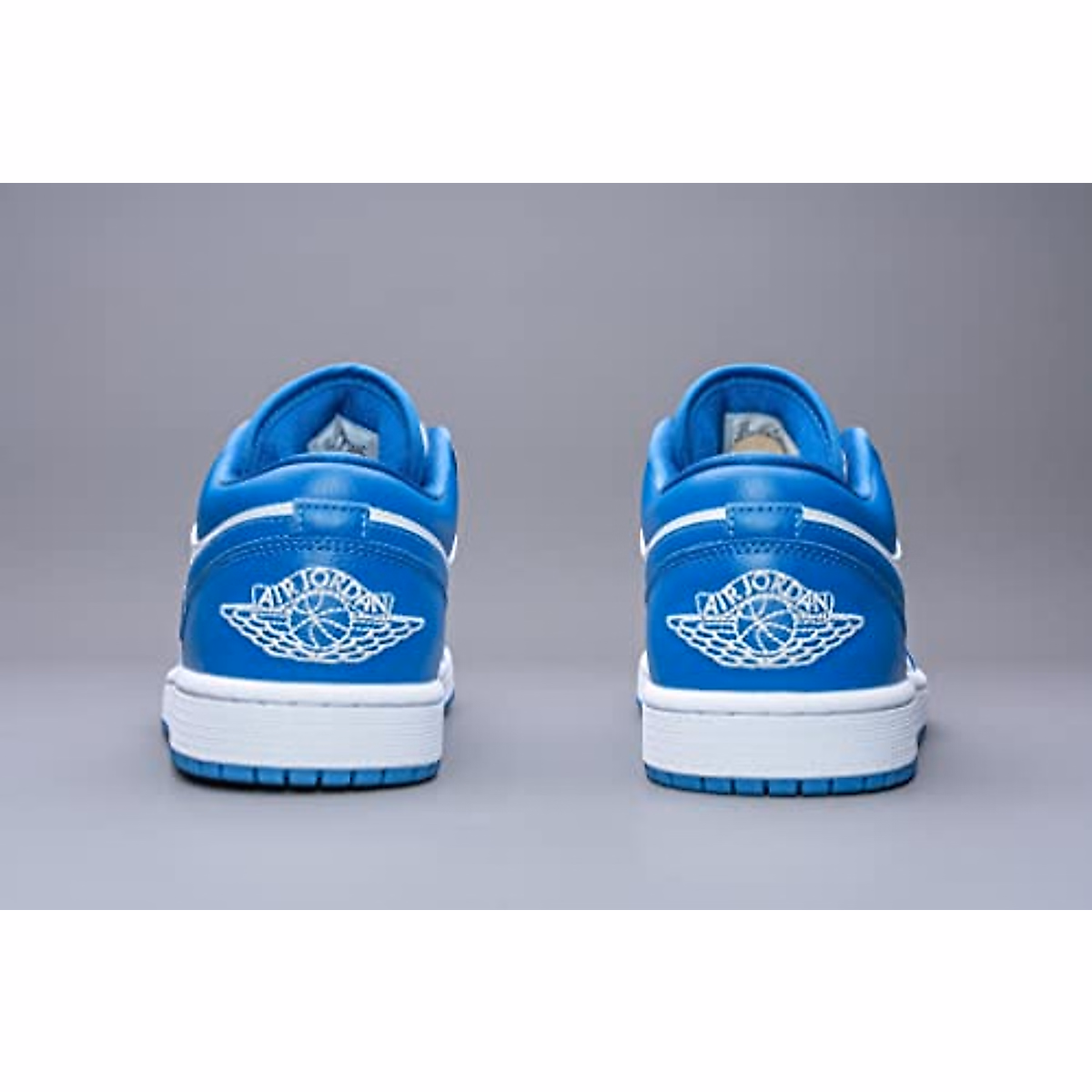 Nike Women's Air Jordan 1 Low UNC Basketball Shoe, White/Dk Marina Blue-white, 7.5