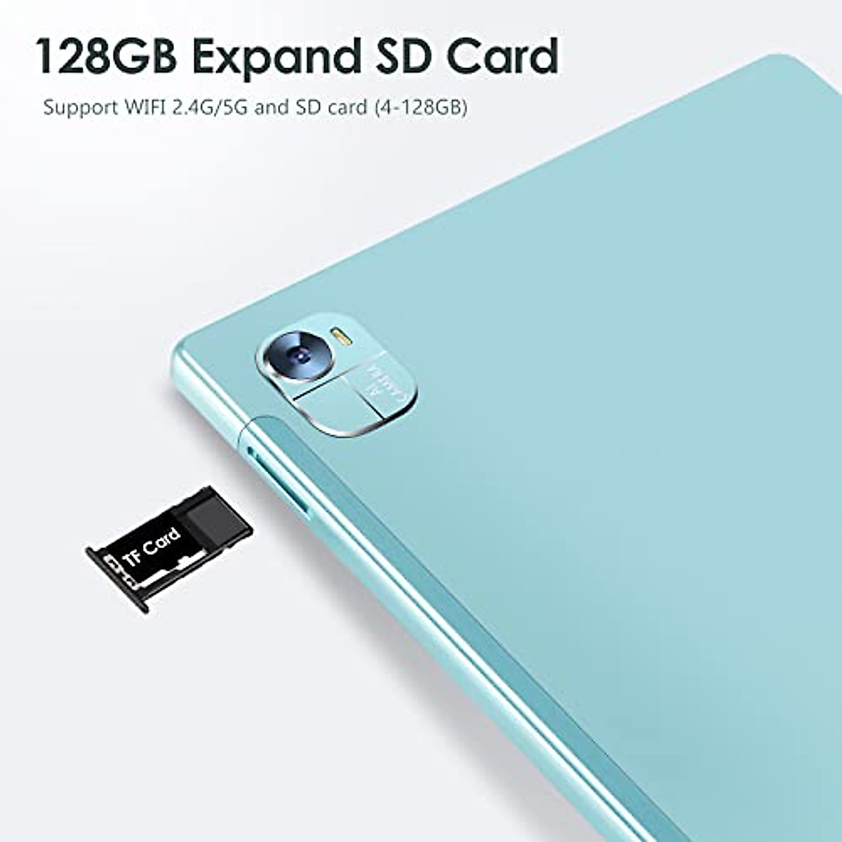 Tablet 10 inch Latest 128 GB ROM Android 11 Q10PRO Tablets:4GB RAM|5G/4G Wi-Fi|Octa-Core|8000mAh|Bluetooth|Google Certified Tablet with Keyboard, Mouse, Earphones etc./Support Split Screen-Green