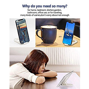 Adjustable Cell Phone Stand Foldable - 12Pcs Desktop Cell Phone Holder Foldable Phone Stand for iPad Mini Stand Multi Angle iPhone Stand for Desk Accessories - Universal Tablet Stand Samsung iPhone