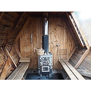 HSE Deluxe Cedar Wall-Mounted Rotating Sauna Sand Timer-15 Minutes-Choose Your Sand Color (15 Minutes, White)