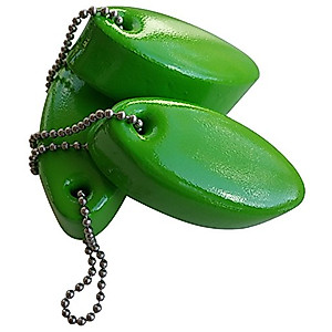 JQuad 3 Pack LIME GREEN Floating Keychain key floats Vinyl Covered Foam -Made in the USA- (Lime Green)