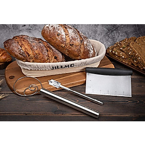 JILLMO Bread Lame, Stainless Steel Bread Scoring Tool with 10 Blades