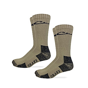 Drake Mens Ultra Dri Mid Calf Cushion Boot Socks 2 Pair Pack