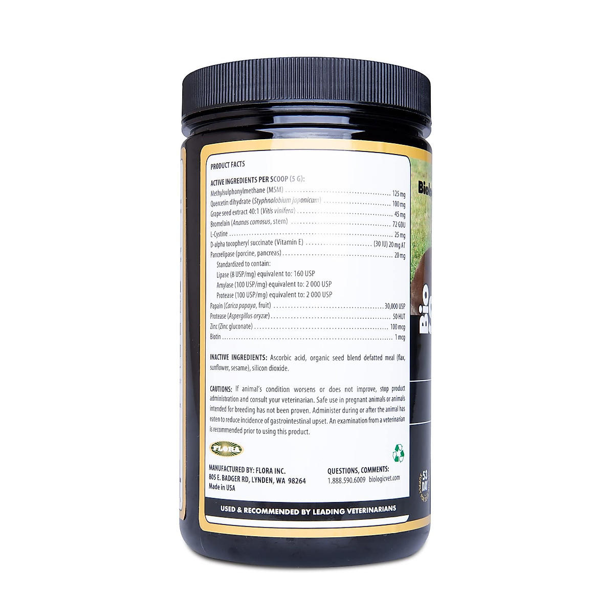 BiologicVET - BioSKIN & Coat Natural Antihistamine Supplement for Dogs & Cats, Supports Skin Health and Helps Maintain Normal Histamine Levels, 53-Day Supply for 30-lb. Animal, 14-oz. Powder