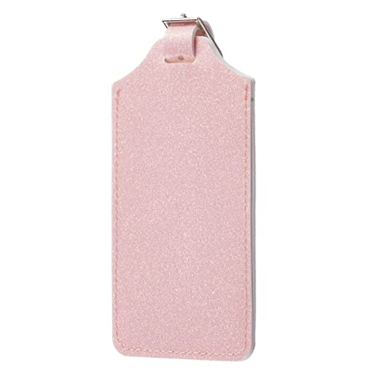 Gostwo 2 Pack Luggage Tags Leather Case Luggage Bag Tags Travel Tags(Sparking Pink)