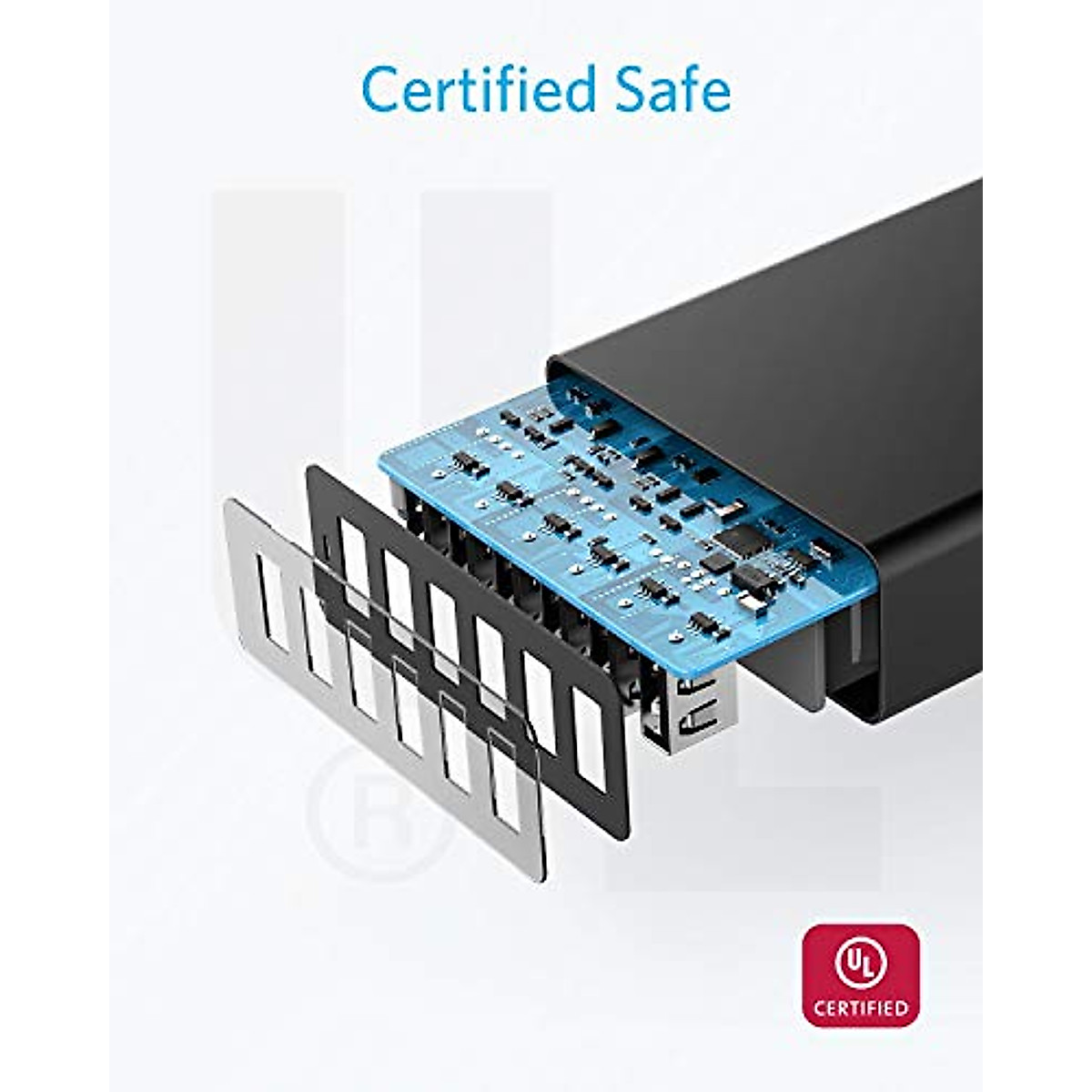 Wall Charger, Anker 60W 6 Port USB Charging Station, PowerPort 6 Multi USB Charger for iPhone Xs/Max/XR/X/8/7/Plus, iPad Pro/Air 2/Mini/iPod, Galaxy S9/S8/S7/Edge/Plus, Note, LG, HTC, and More