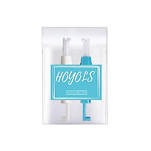 HOYOLS 2pcs Machine Needle Inserter & Threader, Sewing Machine Automatic Threader for Household Machine Threading Craft Tool (Blue & White)