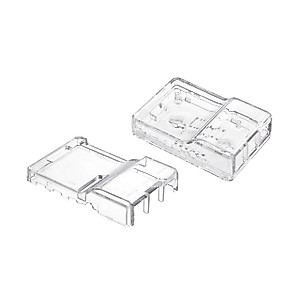 Vilros Clear Transparent Slim Compact Case for Raspberry Pi 4-Includes Sealed and Open Cover Options