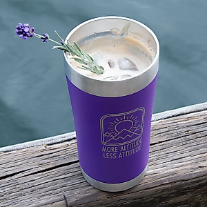 Tempercraft 20 oz Vacuum Insulated Tumbler w/Lid and Laser Engraved Customization Options - Stainless Steel, Double-Walled Travel Mug (Aqua - Custom)