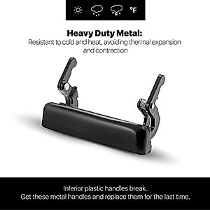 Tailgate Door Handle Assembly - Compatible with 1987-1998 Ford F-Series, 1993-2003 Ford Ranger; 1994-2010 Mazda B-Series Trucks - Textured Metal - OEM F87Z-9943400-AAF, 79603, FO1915103