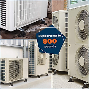 Pearwow Anti-Vibration Rubber Pads,4 Pack Air Conditioner Mounting Bracket Shock Absorbing Pads for Ductless Mini Split AC Condenser Units