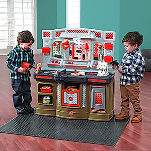 Step2 Big Builders Pro Kids Workbench – Includes 45 Toy Workbench Accessories, Interactive Features for Realistic Pretend Play – Indoor/Outdoor Kids Tool Bench – Dimensions 34" H x 38.5" W x 27.5" D