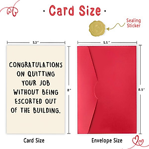 Naughty Leaving Card for Him Her, Happy Farewell Card for Him Her, Humor Going Away Gifts for Coworker Colleagues, Unique Leaving Gift Ideas for Work Bestie，New Job Card