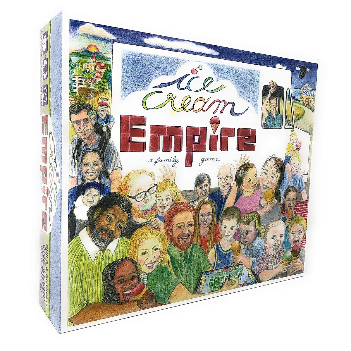 Ice Cream Empire Board Game | Fun Entrepreneurial Game for Families, Adults and Kids 7+ | Learn Business, Geography, and Math Skills | Competitive, Strategic, and Educational Game