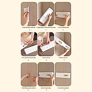 VumSyme Wall Mounted Underwear Storage Box, Punch-Free Underwear Sock Organizer Multi-Functional Storage Box Hanging Drawer Organizer for Closet Style 1
