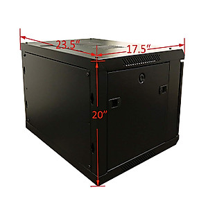 AEONS 9U Professional Wall Mount Network Server Cabinet Enclosure 19-Inch Server Network Rack 16-Inches Deep Black
