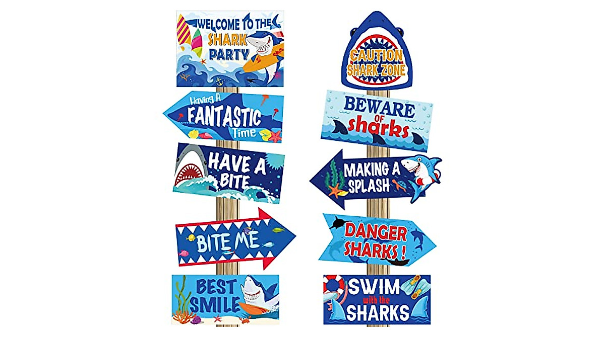 20 Pieces Shark Party Decorations for Ocean & Shark Themes