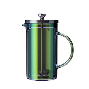 SIXAQUAE French press Coffee Maker Heat Resistant Durable Borosilicate golden Glass 12oz