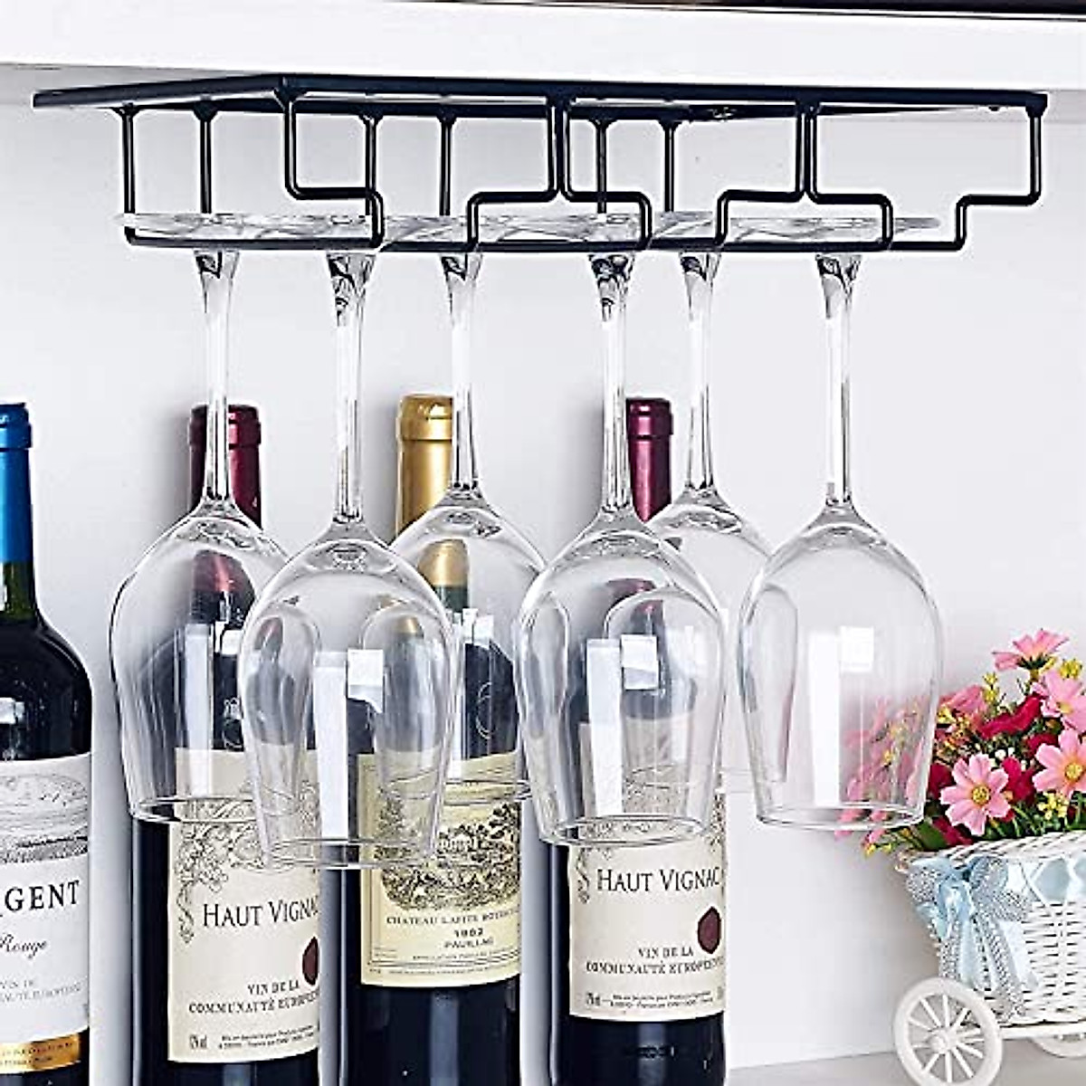 Wine Glass Shelf, Upside-down Home Goblet Iron Art Shelf, Wine Glass Hanging Storage Rack