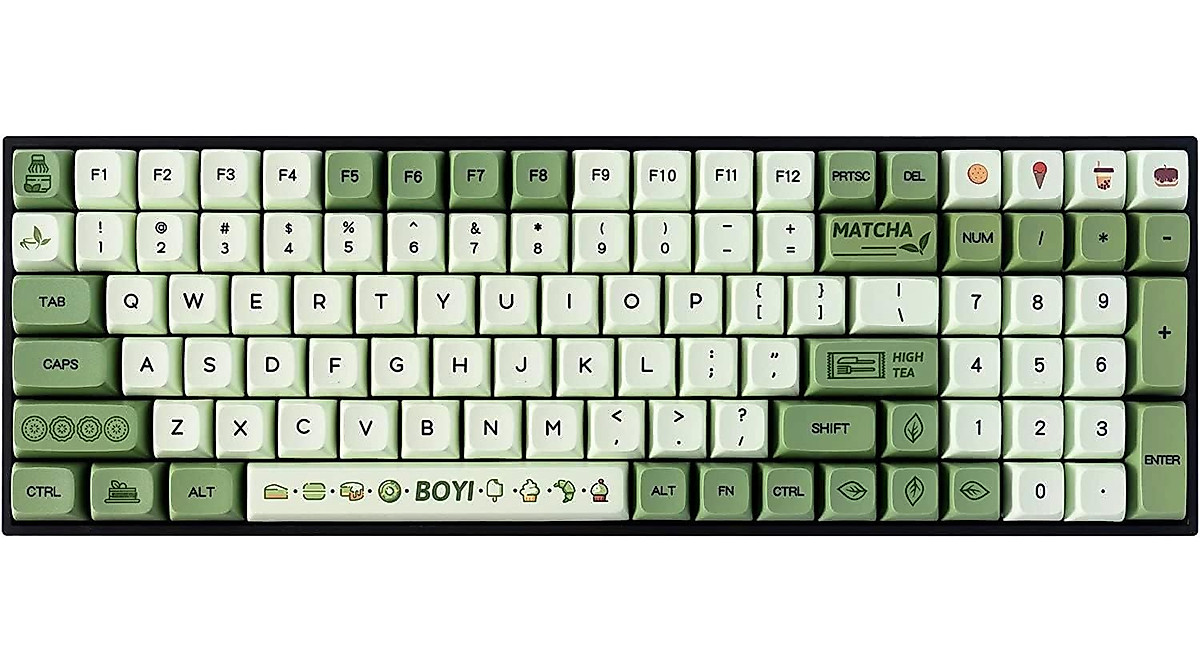 BOYI TK96 RGB Hot Swappable Wireless Matcha Keyboard