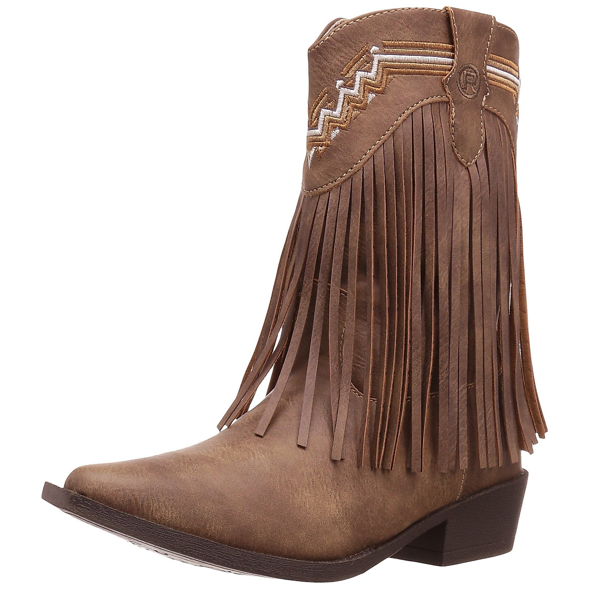 Roper Little Kids Fringes Boot, Brown, 2